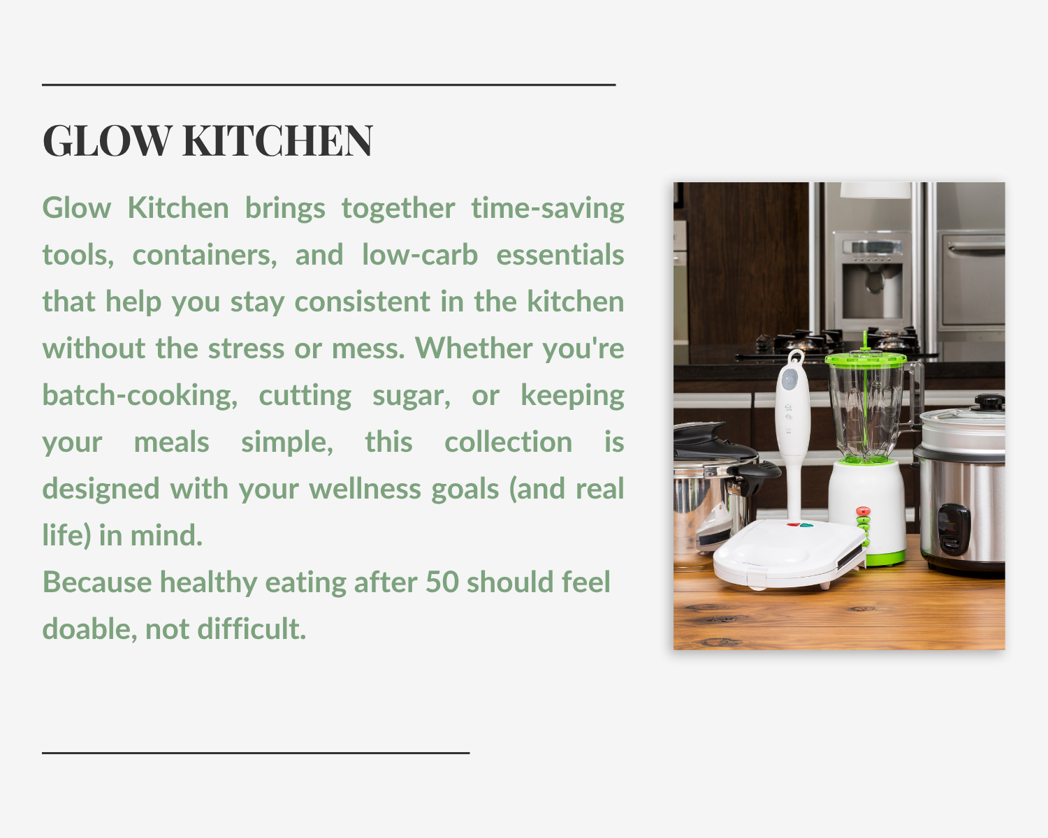 Glow Kitchen – Glow Beyond Fifty